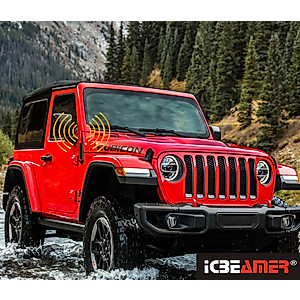 ICBEAMER 50 Cal Carbon Fiber Bullet Antenna Replacement [Color: Red], Universal Fit Truck Van Cars Made with 6061 Solid Aluminum & Anti Theft Anti Chip Design Universal Fit Good for AM/FM Radio