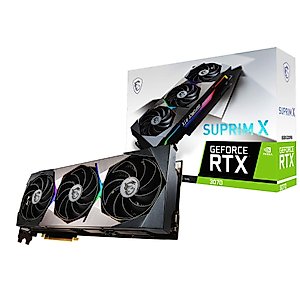 MSI Gaming GeForce RTX 3070 LHR 8GB GDRR6 256-Bit HDMI/DP Nvlink Torx Fan 4 RGB Ampere Architecture OC Graphics Card (RTX 3070 SUPRIM X 8G LHR)