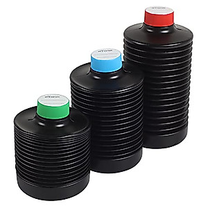 3X 1000ml Collapsible Darkroom Chemical Storage Bottles Foldable Liquid Container Film Photo Developing Processing Equipment Anti Oxidation Storage Laboratory Accessories