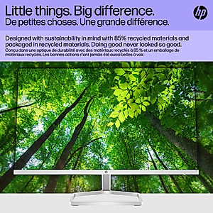 HP Series 5 524sf Monitor 94C17AA#ABA (Replaces M24f) 24" FHD IPS (1920x1080) Display, 1x HDMI, 1x VGA, Flicker-Free, Ideal for Home & Business, Black/Silver