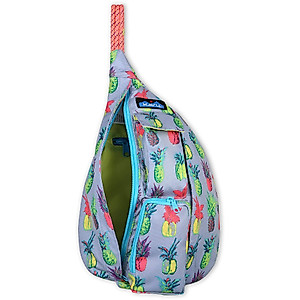 KAVU Mini Rope Sling Pack with Adjustable Rope Shoulder Strap, Pineapple Pop
