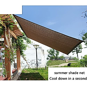 Zlovne Shade Cloth Shade Mesh Tarp,90% Uv Resistant Breathable Shade Net,Brown Shade Netting for Outdoors,Gardens Terrace Courtyard Balcony Car,Insulation Anti-Aging Shade Fabric (6.5ftx6.5ft)