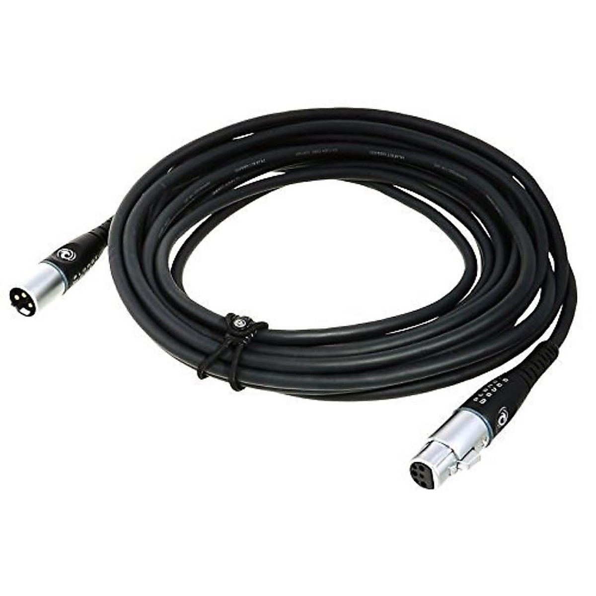 D'Addario Accessories Microphone Cable - XLR Cable - Shielded for Noise Reduction - XLR Male to XLR Female - Custom Series - 25 Feet/7.62 Meters - 1 Pack