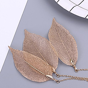 CHBC Handmade Lovely Metal Leaf Book Reading Student Stationery Cute Cartoon (Alice)