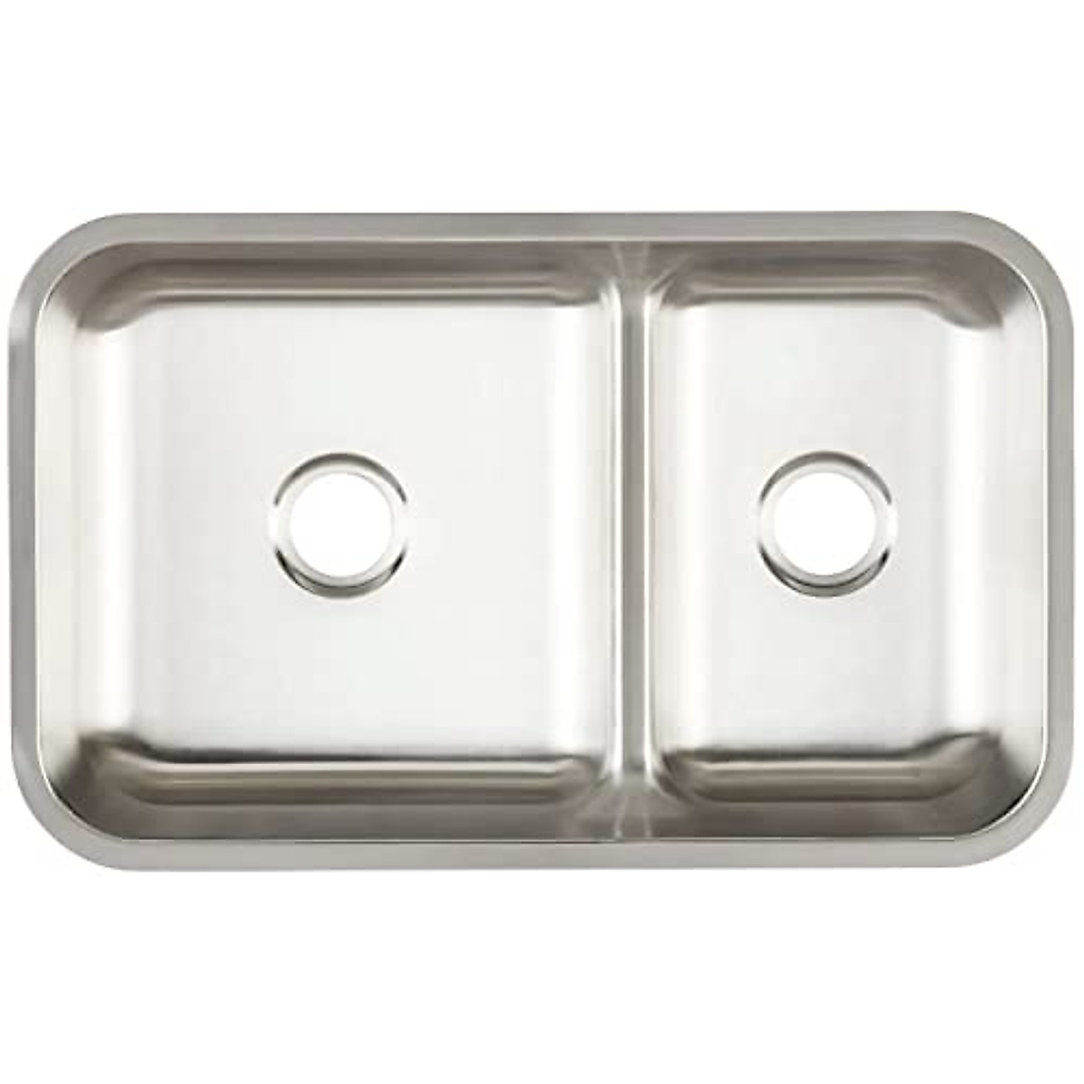 Signature Hardware 948495 Cypress 34" Undermount 60/40 Double Basin Stainless Steel Kitchen Sink