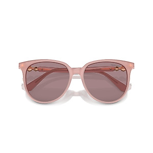 SWAROVSKI SK6023D Sunglasses, Milky Pink/Light Purple Brown, 56 mm