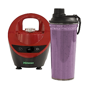 Yonanas Personal Blender with 13.5-Ounce Portable Cup and Drinking Lid for Shakes and Smoothies, BPA Free, 300-Watts, Red