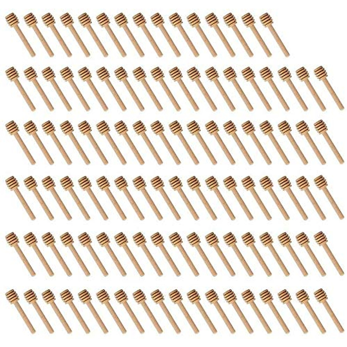 Wood Honey Dipper Sticks - Searea 100Pcs 3Inch Wooden Honey Dipper Stick Wooden Syrup Dippers Honeycomb Sticks Perfect for Drizzling Honey,Maple Syrup,Chocolate, Caramel,Honey Spoons