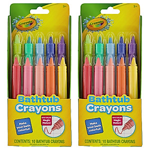 Crayola Taste Beauty Bathtub Markers, Washable Markers for Kids’ Bath Time, 2 pack Bundle