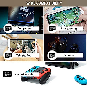 AXE MEMORY 256GB microSDXC Memory Card + SD Adapter with A1 App Performance, V30 UHS-I U3 4K