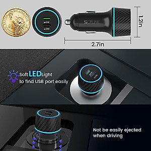 S23 S24 Ultra Charger Type C, SCRUAK 45W PPS Super Fast USB-C Wall/Car Charger for Samsung Galaxy S24 Ultra/S24+/S24/S23 Ultra/S23+/S23/S22/S20/Note 20/Note 10+(with 2X 6.6FT 5A Type C Cable)