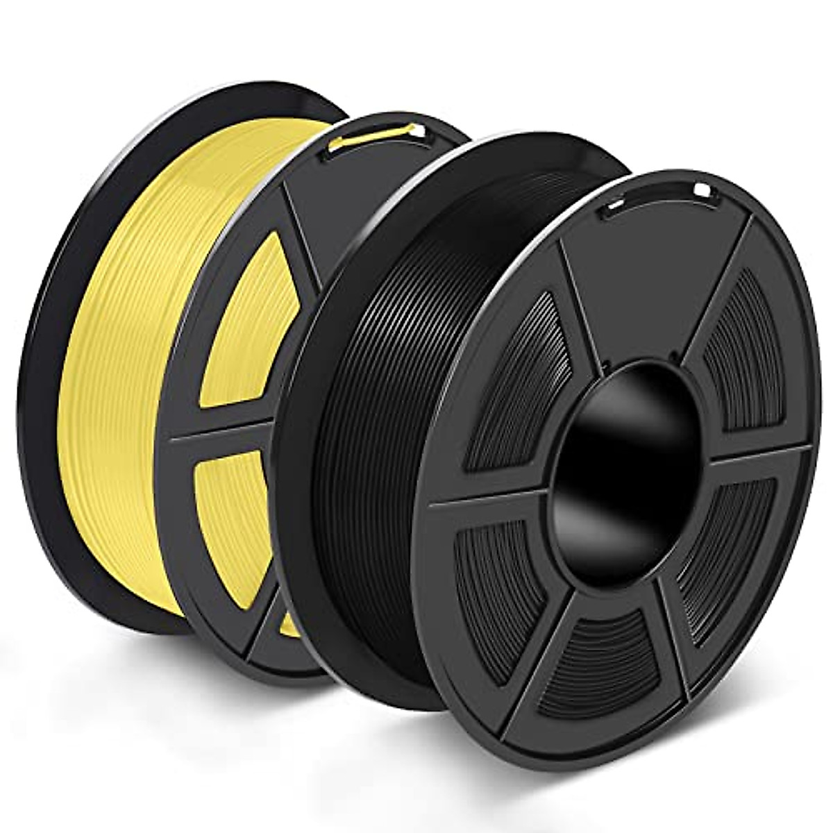 3D Printer Filament Bundle PLA-Meta 1.75mm, SUNLU Upgraded 3D Filament for 3D Pen&3D Printer PLA Meta, High Strength, Tiffness,Toughness, Dimensional Accuracy +/- 0.02 mm, 1 kg*2 Spool, Black+Yellow
