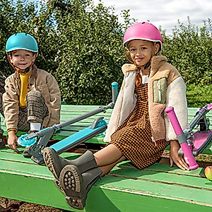 Jetson Scooters - Leo Kick Scooter (Blue) - Collapsible Portable Kids Push Scooter - Lightweight Folding Design with High Visibility RGB Light Up LEDs Wheels and Adjustable Height Handlebars
