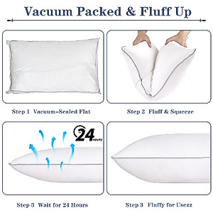 Bed Pillows for Sleeping Queen Size 2 Pack Cooling Pillow Set of 2 for Side Back and Stomach Sleepers Down Alternative Filling Luxury Soft