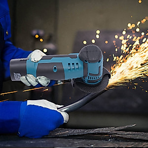 Mini Angle Grinder, Angle Grinder Tool Grinders Power Tools, Electric Metal Grinder 19500 RPM with 2pcs 12V 2000mAh Battery & 2pcs Discs, Non-Slip Handle for Metal, Wood