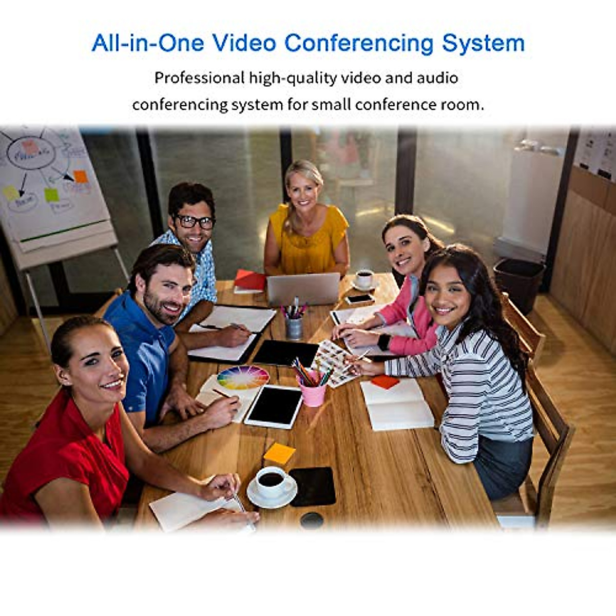 Tenveo Conference Room Camera Video conferencing System Bundle with Bluetooth Speaker for Business Meetings (3X Zoom VHD3U + A2000B)