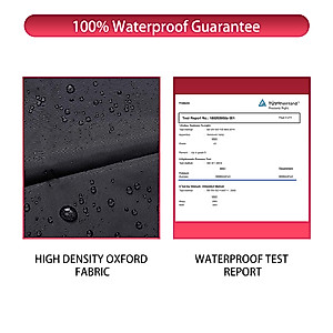 WLEAFJ Fire Pit Cover Round for Fire Pit 22 Inch – 34 Inch, 420D Heavy Duty Oxford Fabric Firepit Cover Round, Full Coverage Patio Outdoor Fireplace Cover, Waterproof Fire Bowl Cover