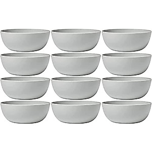 Room Essentials - 37oz White Plastic Cereal Bowl for Salad - Set Of 24 Soup, Snack, Dessert and Marmalade, Dishwasher & Microwave Safe
