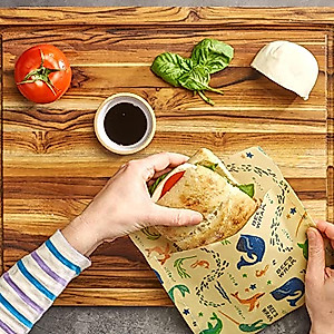 Bee's Wrap - Snack & Sandwich Bags - Made in the USA with Certified Organic Cotton - Plastic and Silicone Free - Eco-Friendly Reusable Vegan Food Wrap - Under the Sea Print