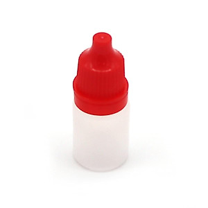 Snadulor 60 Pcs Plastic Dropper Bottles,5ml Empty Squeezable Dropper Bottle with Cap(Red)