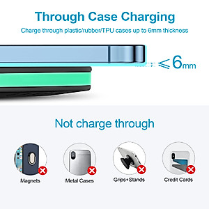 2Pack 15W Wireless Charger Fast Charging Pad Compatible Samsung Galaxy S24 S23 S22 S21 S20 Ultra 5G FE S10 S9 S8 S7 S6, Note 20 10 9 8, Z Fold4/3/2, Z Flip4, Google Pixel 7 6 Pro 5 4, iPhone 14 13
