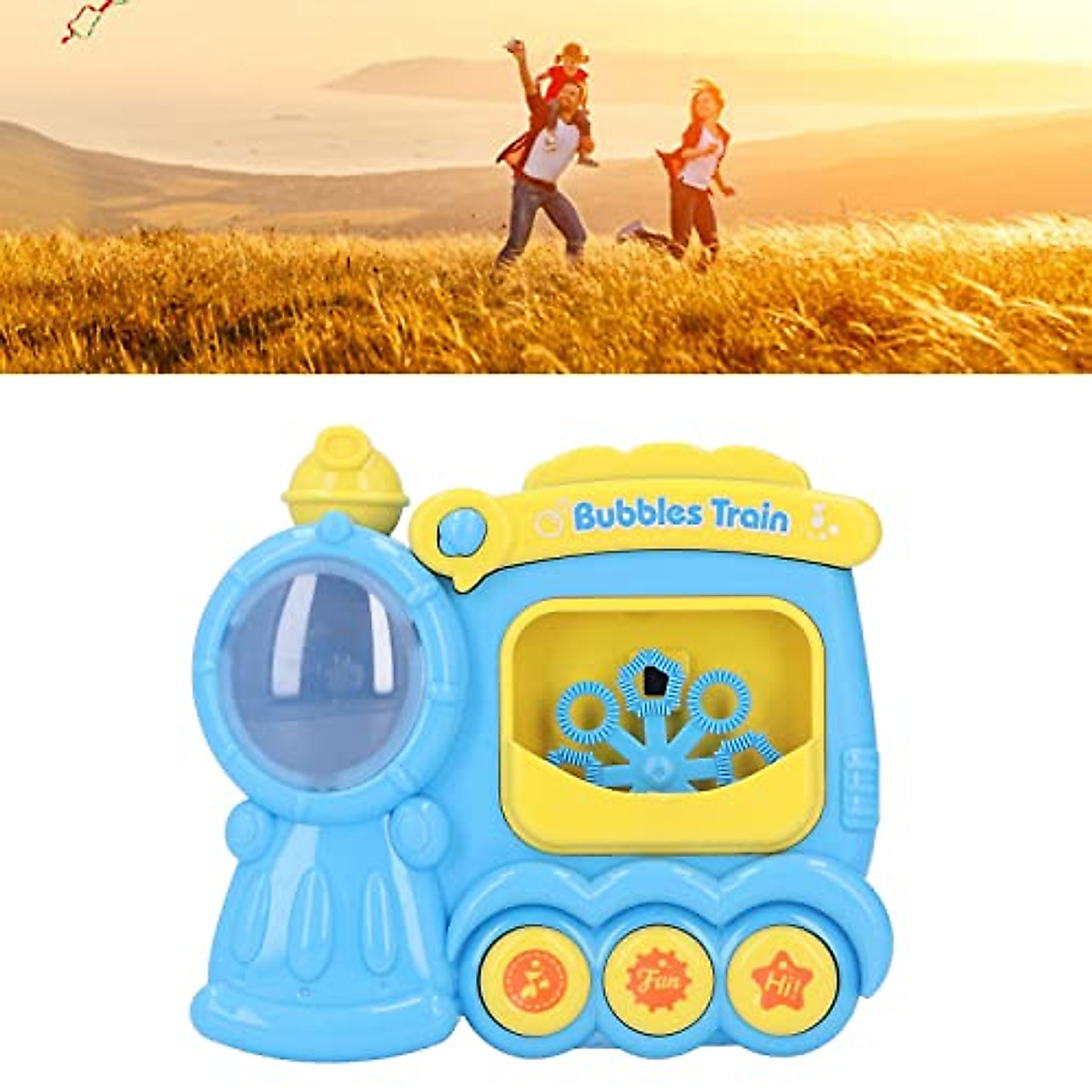 Automatic Bubble Blower Battery Operated Bubble Machine Bubble Maker Bubble Machine Electric Bubble Maker 8 Holes Automatic Bubble Blower Bubble Machine with Light Music for Indoor (Blue)