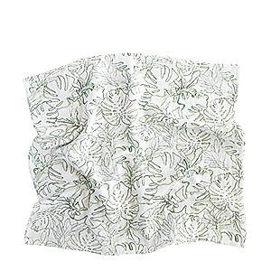 Red Rover Kids Cotton Muslin Swaddle - 47”x 47”- 100% Cotton – Machine Washable – Softer with Every Wash – Playful Designs -Soft, Breathable & Lightweight – Unisex (Jungle Leaf)