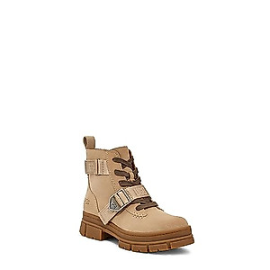 UGG Women's Ashton LACE UP Combat Boot, Mustard Seed, 10