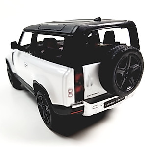 Kinsmart Land Rover Defender 90 Eggshell White 136 Scale Diecast SUV,SMALL