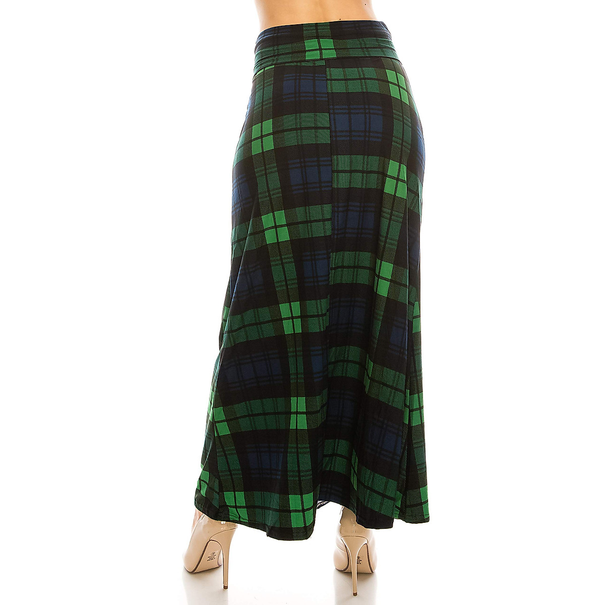 RENESEILLE Women's Long Maxi Skirt – Casual High Waist Fold Over Elastic Waistband Soft Flare Foldable Stretch Lounge Boho SKT810 F-14 PS