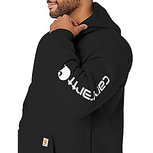 CarharttMenLoose Fit Midweight Logo Sleeve Graphic SweatshirtBlackMedium