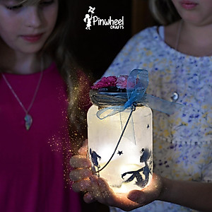 Arts and Crafts for Kids Ages 8-12: Fairy Jar Kit – Make Your Own Fairy Lantern Night Light – Birthday Gift for Girls - Crafts for Girls