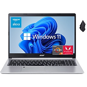 2022 Newest Acer Aspire 5 Slim Laptop, 15.6" Full HD IPS, AMD Ryzen 3 3350U Quad-Core Processor, 8 GB DDR4 RAM, 256 GB SSD, Intel WiFi 6, Backlit KB, Fingerprint Reader, Windows 11 (Renewed)