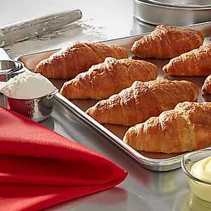 Last Confection 18" x 26" Commercial Grade Baking Sheet Pans, 4 Pack - Aluminum Full-Size Rimmed Cookie Sheet Trays