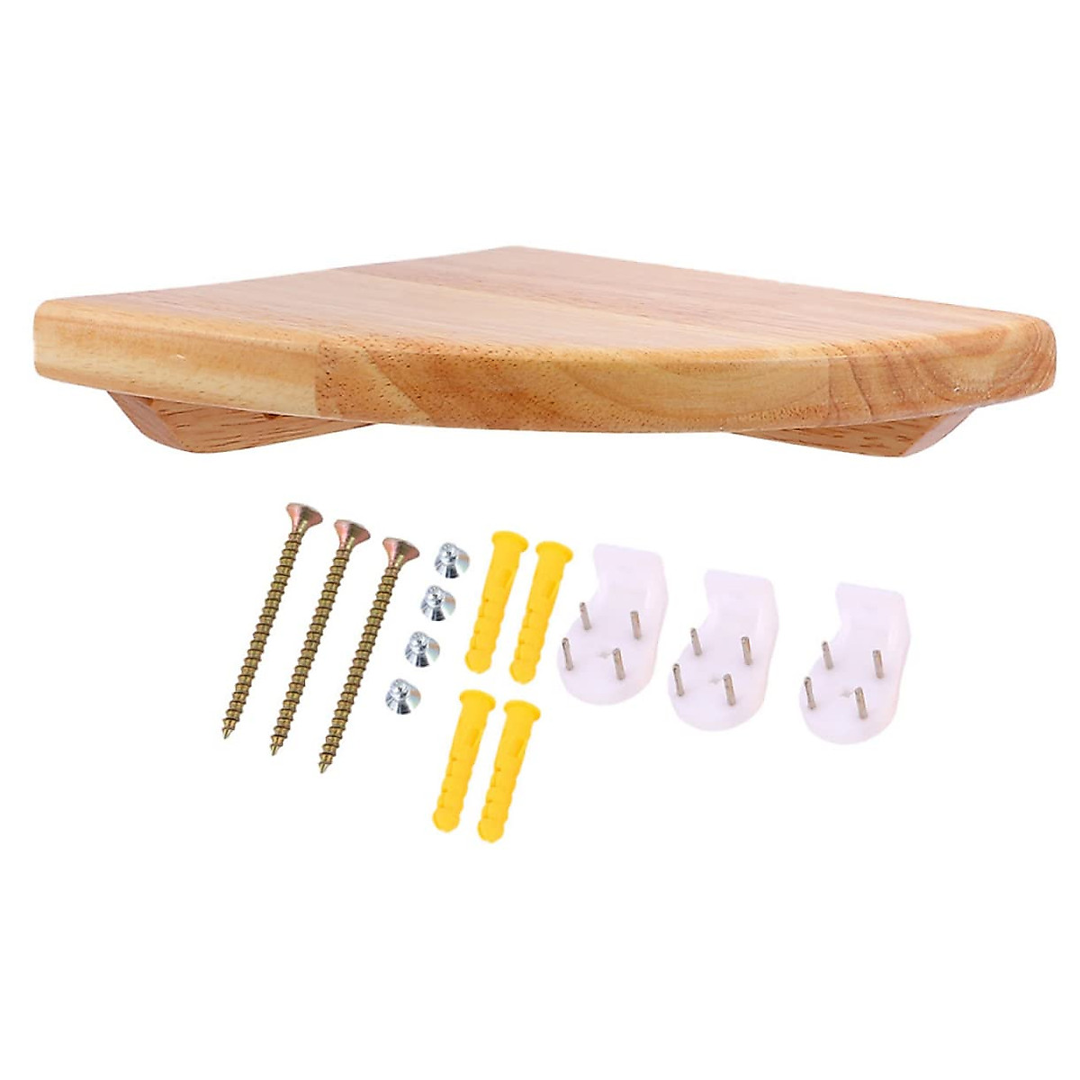 VOSAREA 2 Sets Wall Mounted Storage Shelves Decorative Shelving Hanging Storage Rack Floating Bookshelf Small Shelf Display Shelf Floating Wall Shelves Corner Bookshelf Wooden Corner Shelf