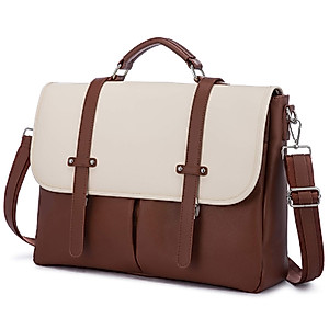 LOVEVOOK Laptop Bag for Women 15.6 inch,Leather Messenger Bag for Women,Large Waterproof Laptop Tote Computer Work Teacher College Bag Bookbag,Cute Womens Briefcase Satchel Purse Handbag Shoulder Bag