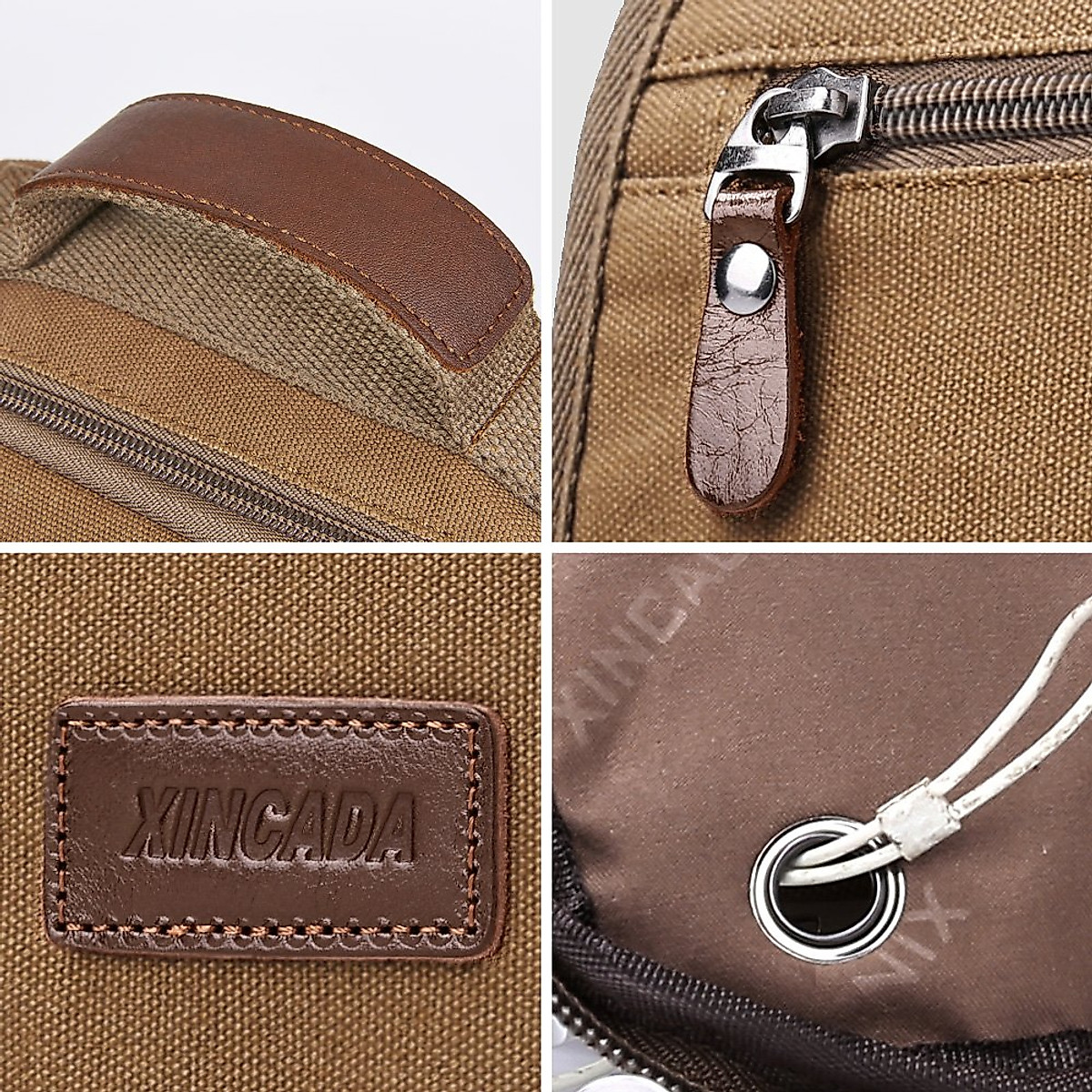 XINCADA Mens Bag Messenger Canvas Shoulder Bags Travel Man Purse Crossbody for Work Business