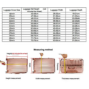 MosaiRudo Clear PVC Luggage Cover Protectors Transparent Travel Luggage Protector for Wheeled Suitcase (No border Thickness 0.3mm, 30inch)
