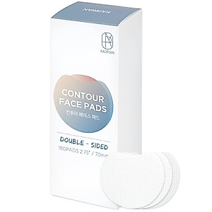 KADRIAN Double-Sided Facial Pads - Lint free - for Makeup Remover and Toner - Rayon face pads for toner and cleasing - Rayon not cotton balls - Exfoliating cotton rounds for face (180 Pads)