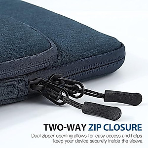 TiMOVO 8-9 Inch Tablet Sleeve Case for All-New iPad Mini 7 (A17 Pro, 2024), iPad Mini 6 (8.3-Inch, 2021), iPad Mini 5/4/3/2/1, Protective Pouch Bag with Multiple Pockets, Indigo