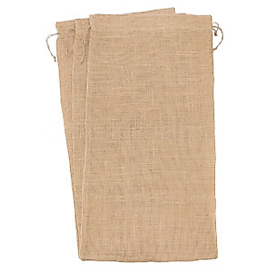 CleverDelights 14" x 26" Burlap Bag - 14x26 Inch Jute Burlap Drawstring Sack