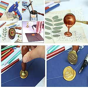 Wax Seal Sticks, Atopbb Halloween 30 Pcs Glue Gun Wax Sealing Sticks for Wax Seal Stamp, 3 Colors Sealing Wax Sticks Set for 0.28'' Glue Gun Wax Sealing Sticks (Halloween)