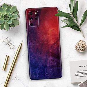 DesignSkinz Abstract Fire & Ice V13 Protective Vinyl Decal Wrap Skin Cover Compatible with The Samsung Galaxy S20 (Screen Trim & Back Glass Skin)