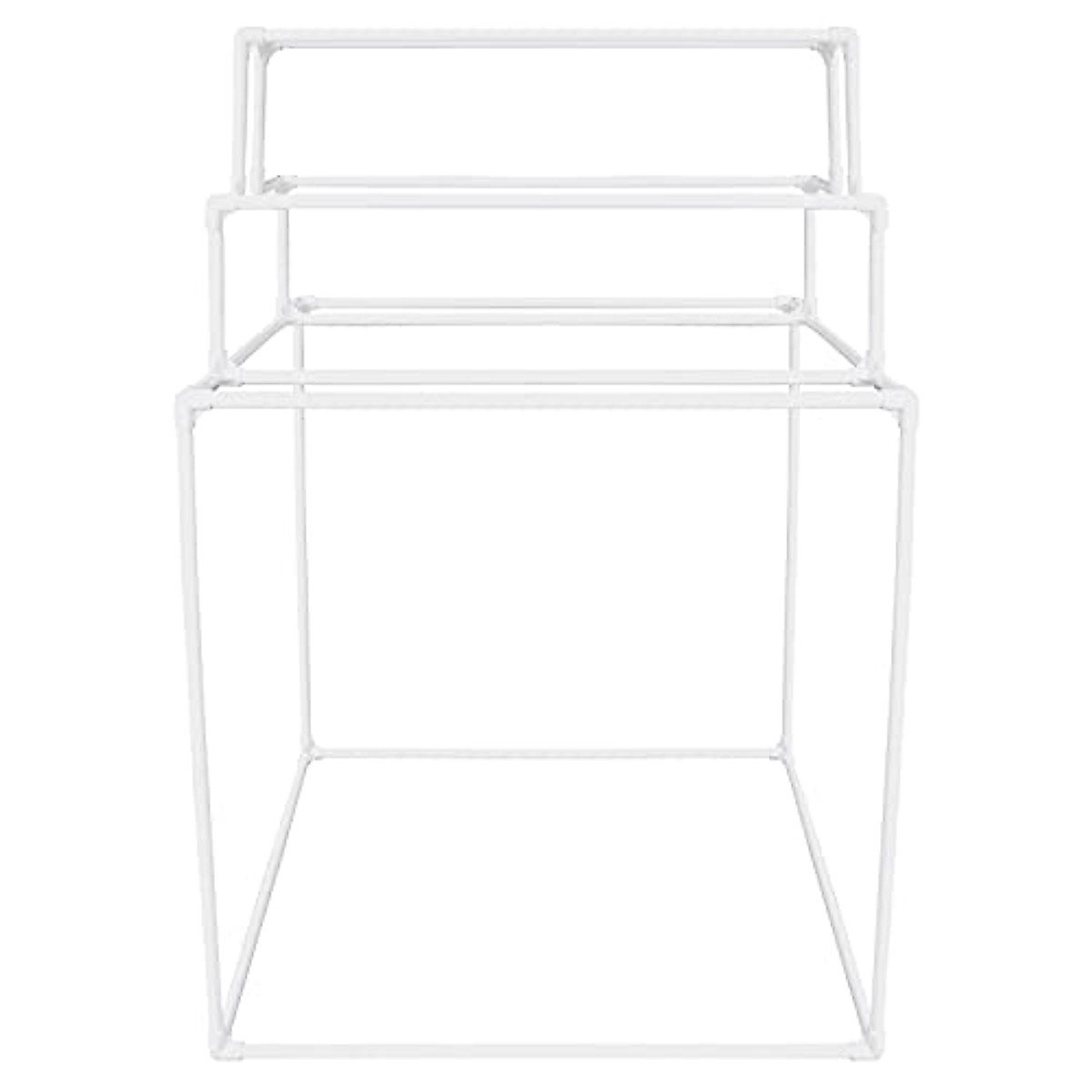 10 Bar Pyramid Towel Rack - Dry Wet Towels, Organize Fresh Towels, Poolside Towel Storage Organizer, 35.5" W x 35.5" L x 55" H, (White) Style 744125