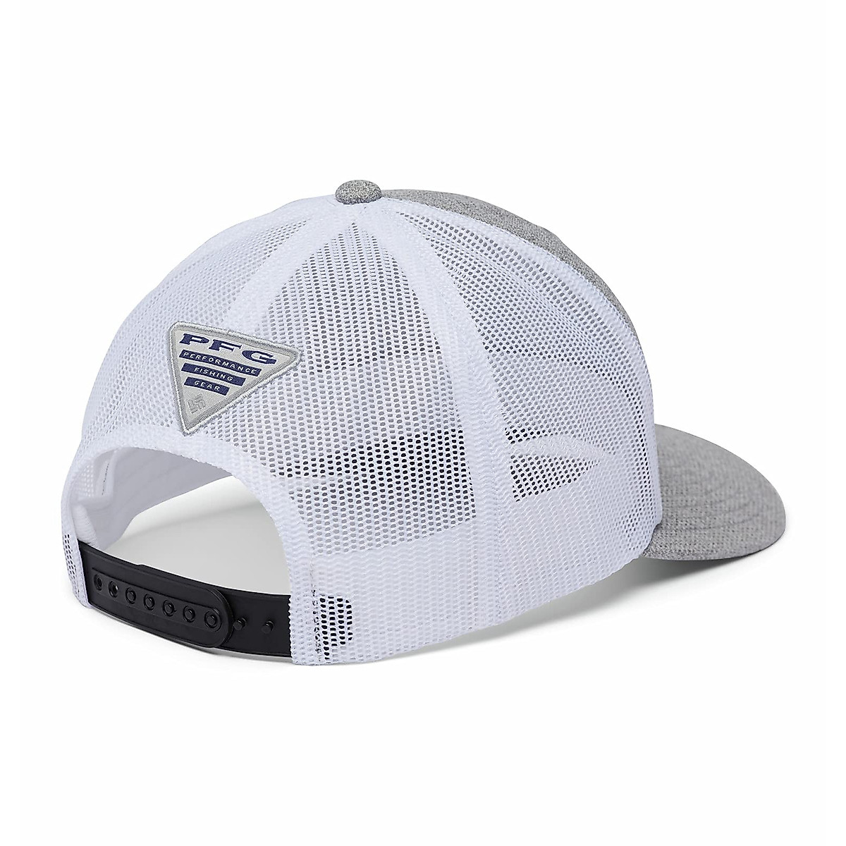 Columbia Unisex-Adult PFG Mesh Snap Back Hooks Ball Cap, Breathable, Adjustable, Cool Grey Heather/Black