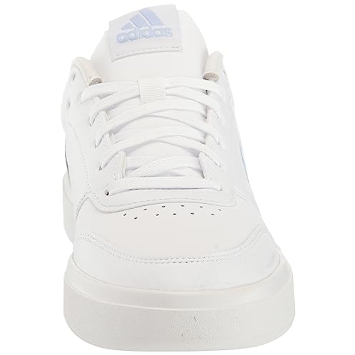 adidas Women's Park St Sneaker, White/White/Blue Dawn, 8.5