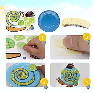 Coco&Estee 20 Pack Paper Plate Crafts Kit Kid, Arts and Crafts for Kids, Animal Crafts for Toddler Activities Ages 3-5 Party Games, Preschool Learning Activities, Art Supplies Preschool Crafts