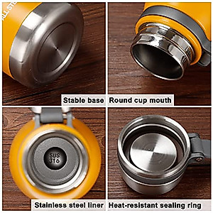 JOYRSES All Stainless Steel Vacuum Thermos,Keeps beverage and water Hot or Cold for Up to 20 Hours,Insulated water Bottle22oz(Dark blue）