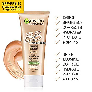 Garnier Skin Renew Miracle Skin Perfector B.B. Cream, Light and medium, 2.5 Fluid Ounce