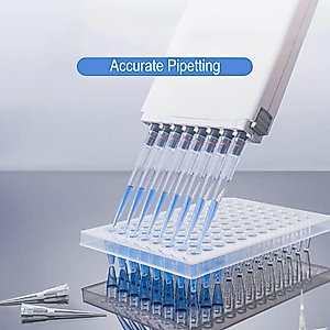 1000ul Pipette Tips - Universal Pipette Tips，with Box RNase/DNase Free & Pyrogen Safe, 96 Tips/Rack Pk x 10 Racks (960 Tips)